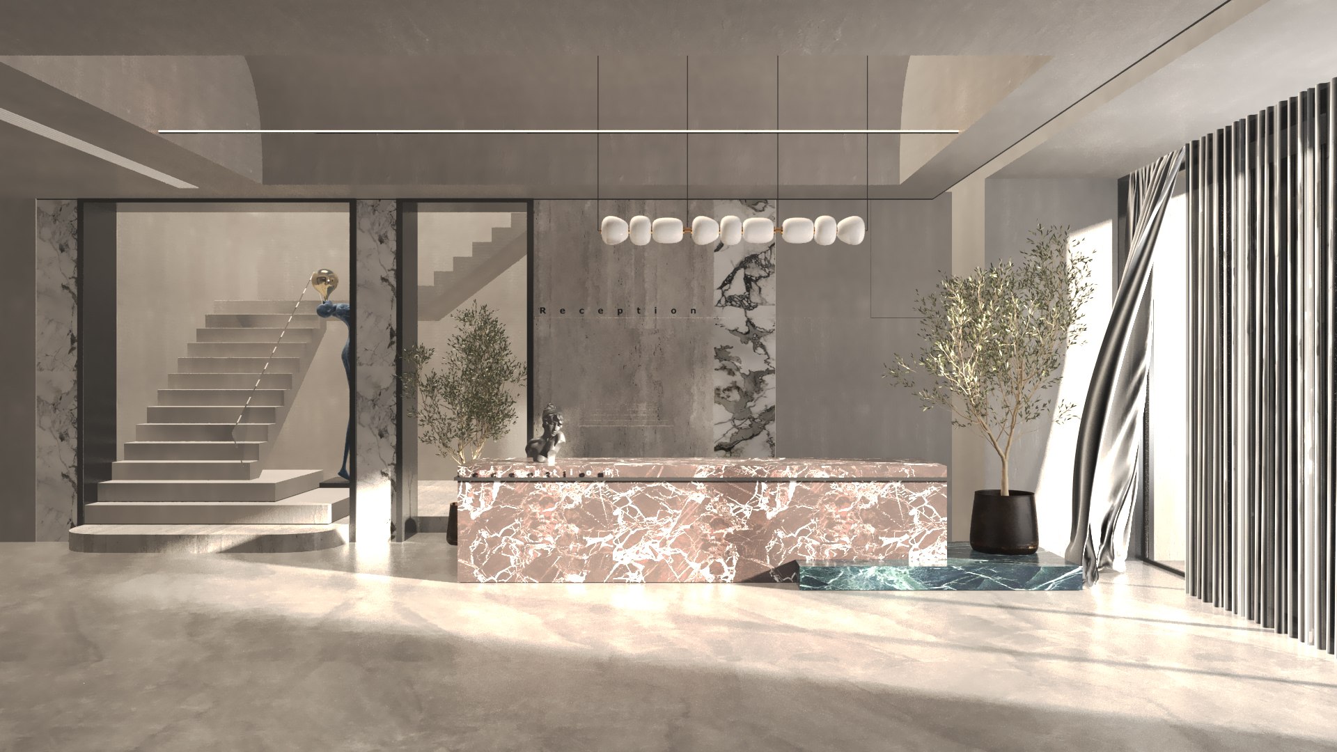 3D Reception Desk Model - TurboSquid 2192709