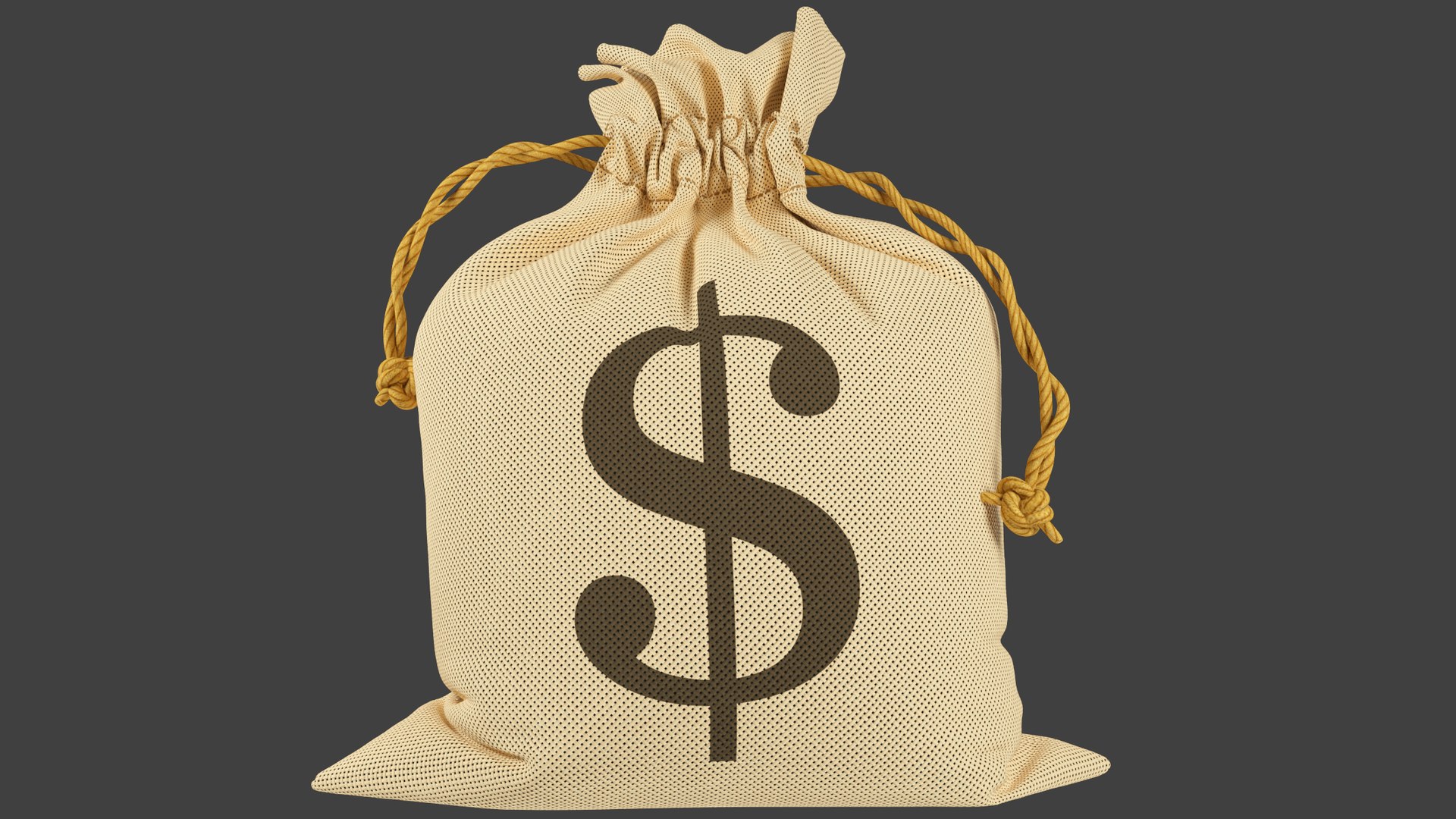 3D Money Bag V2 model - TurboSquid 1923002
