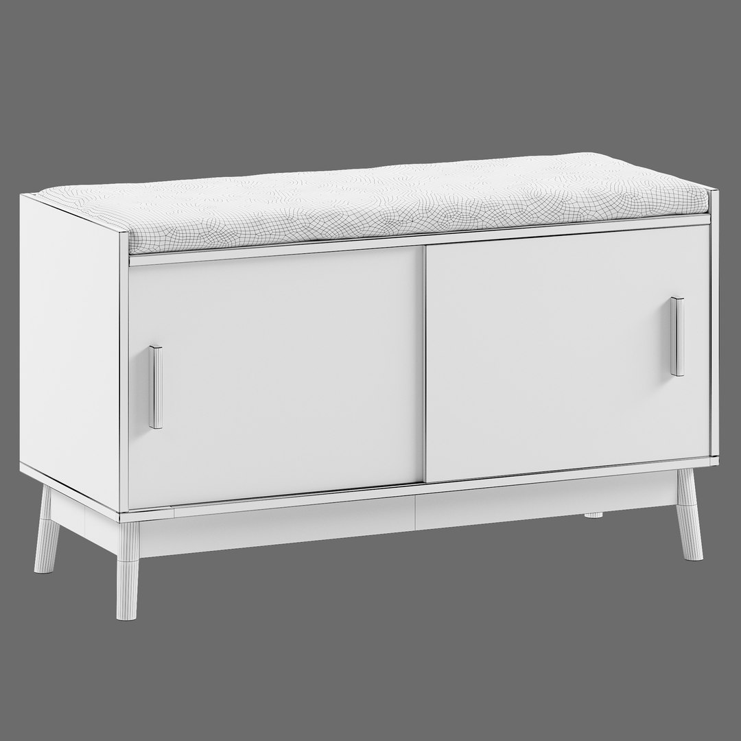 La Redoute Interieurs hallway benches set 5 3D model - TurboSquid 2109570