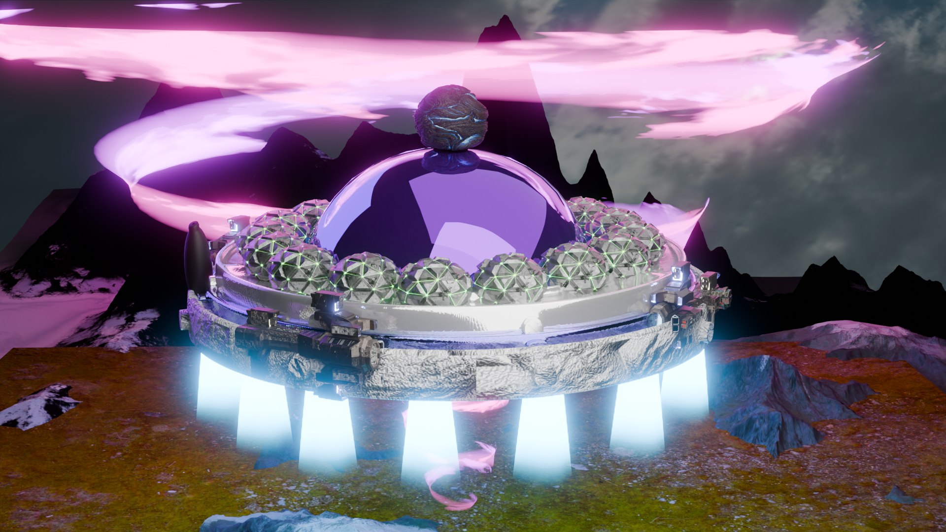 Alien Spaceship 3D - TurboSquid 2245534