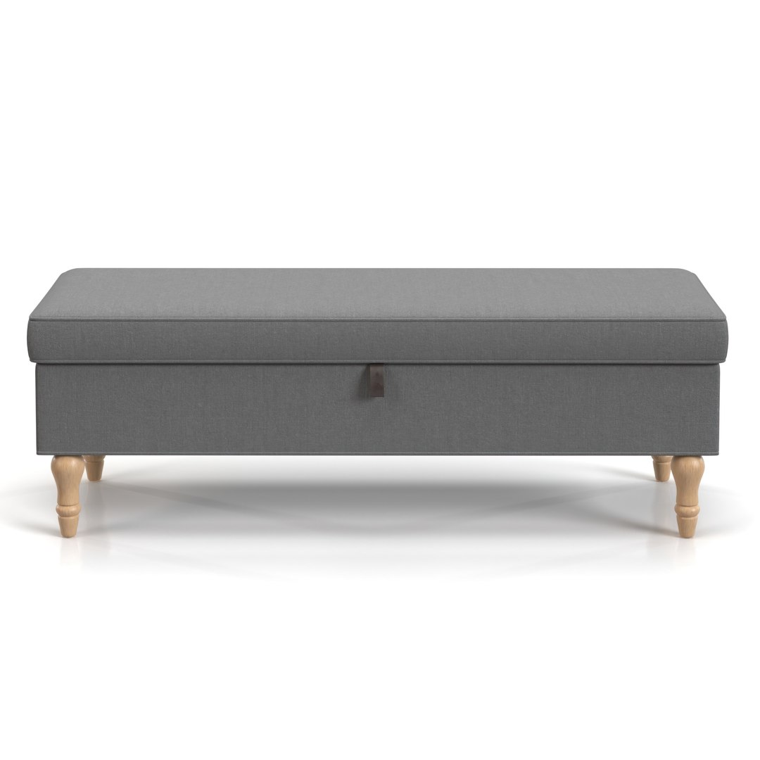 3D Ikea Stocksund Ljungen Medium Gray Bench PBR - TurboSquid 2236715