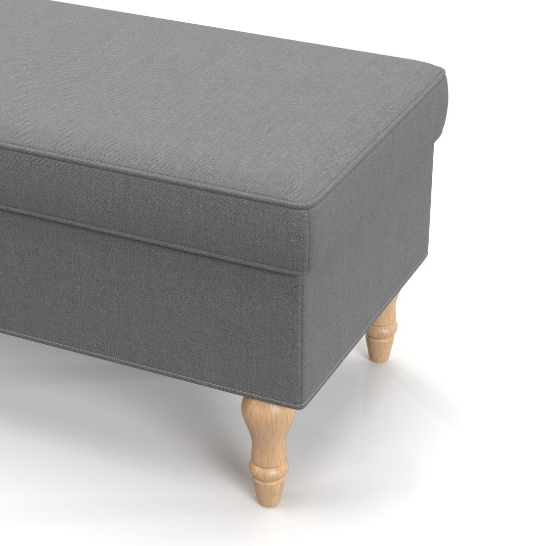 3D Ikea Stocksund Ljungen Medium Gray Bench PBR - TurboSquid 2236715