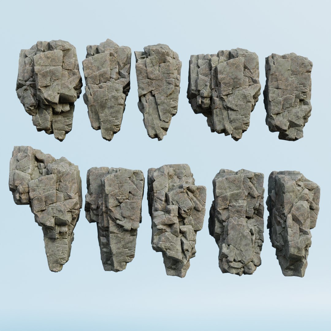 Low Poly Floating Island Rock Pack 3D - TurboSquid 2170400