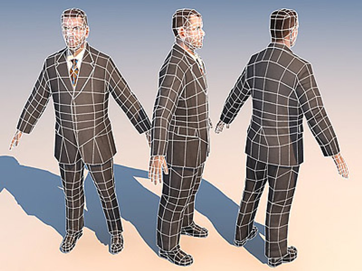 3d Character Executive 03 Line