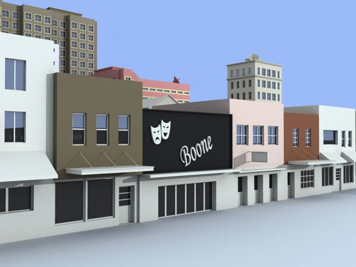 3d Model Small Medium Rise Buildings