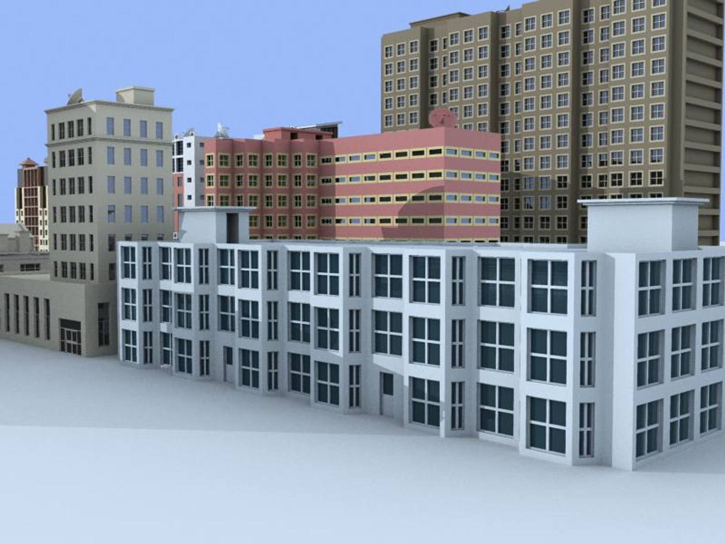 3d Model Small Medium Rise Buildings