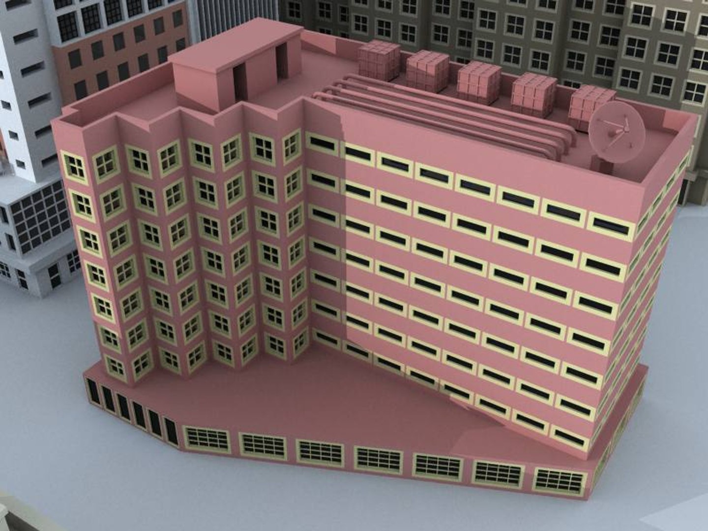 3d Model Small Medium Rise Buildings