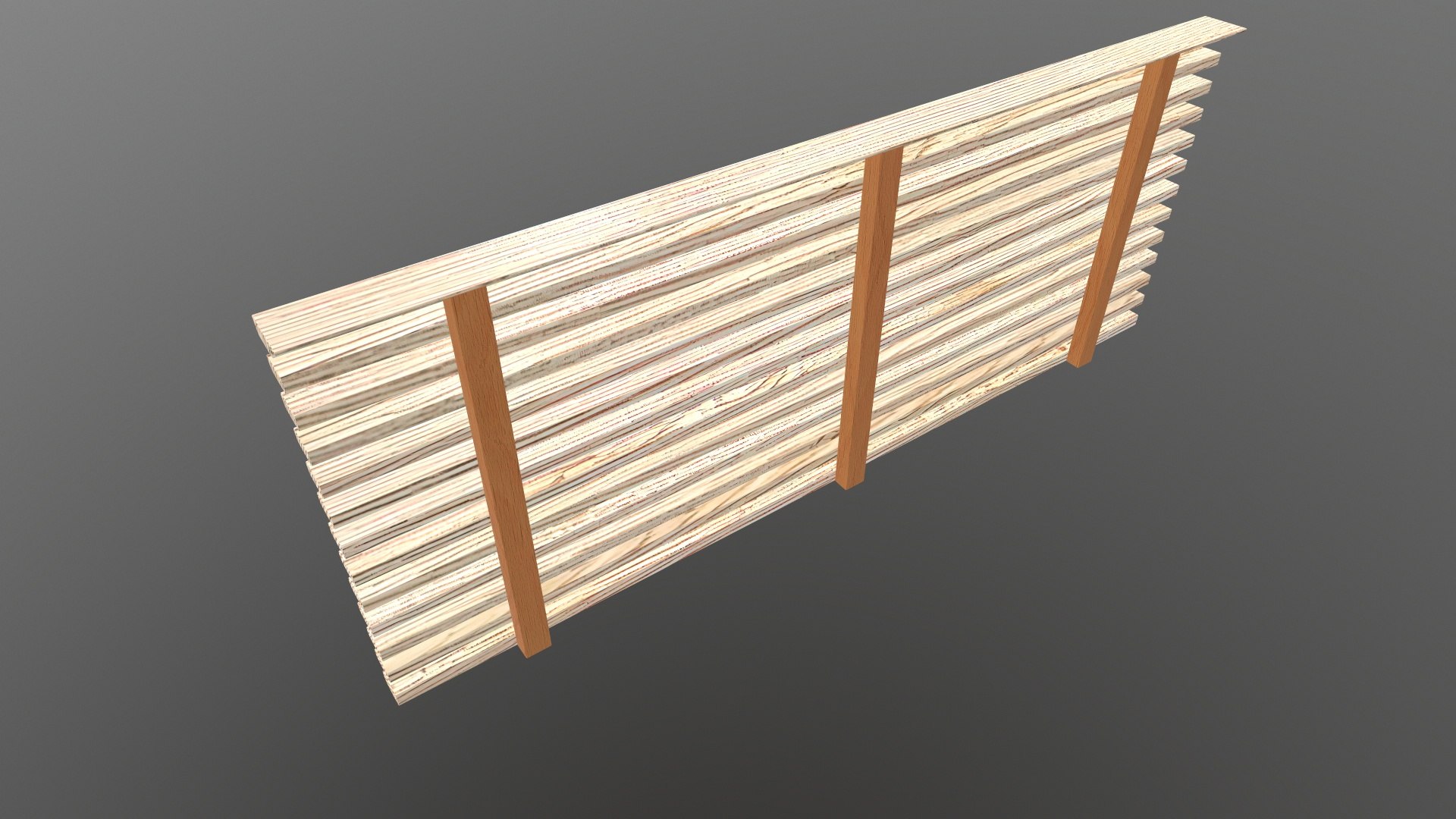 3D Wooden Fence - TurboSquid 1939335