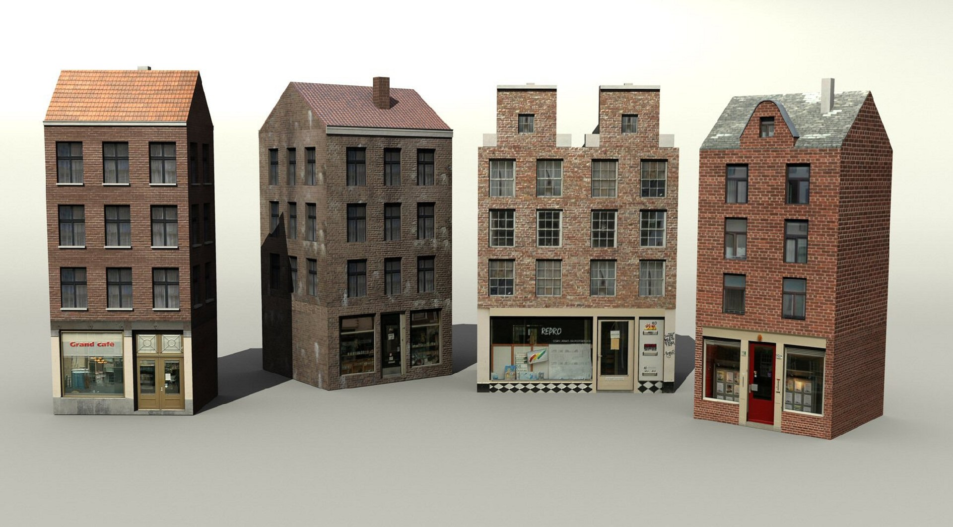 3d 3ds Dutch Buildings