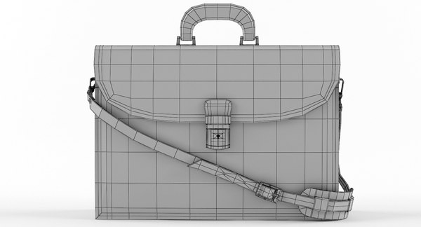 3d model leather briefcase
