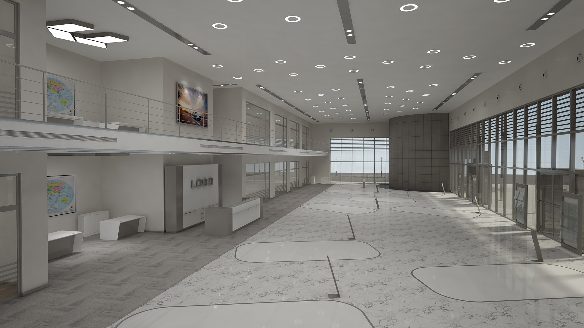 3D Car Showroom And Furniture - TurboSquid 1972415