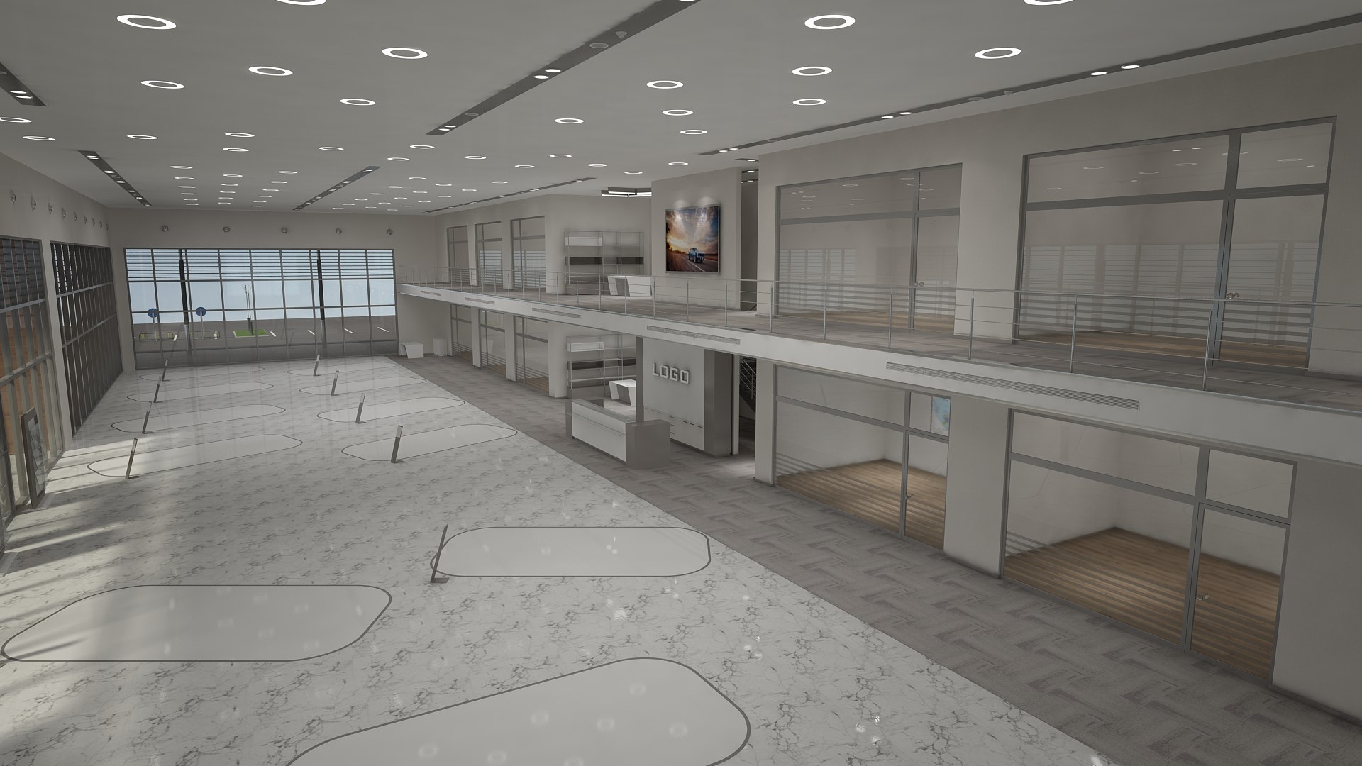 3D Car Showroom And Furniture - TurboSquid 1972415