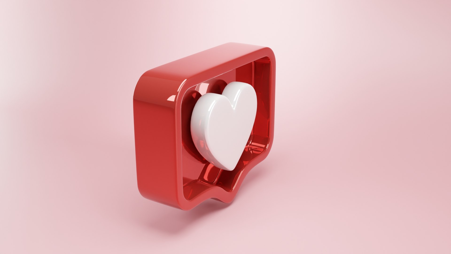 3D Hart Socialmedia icon model - TurboSquid 2001815