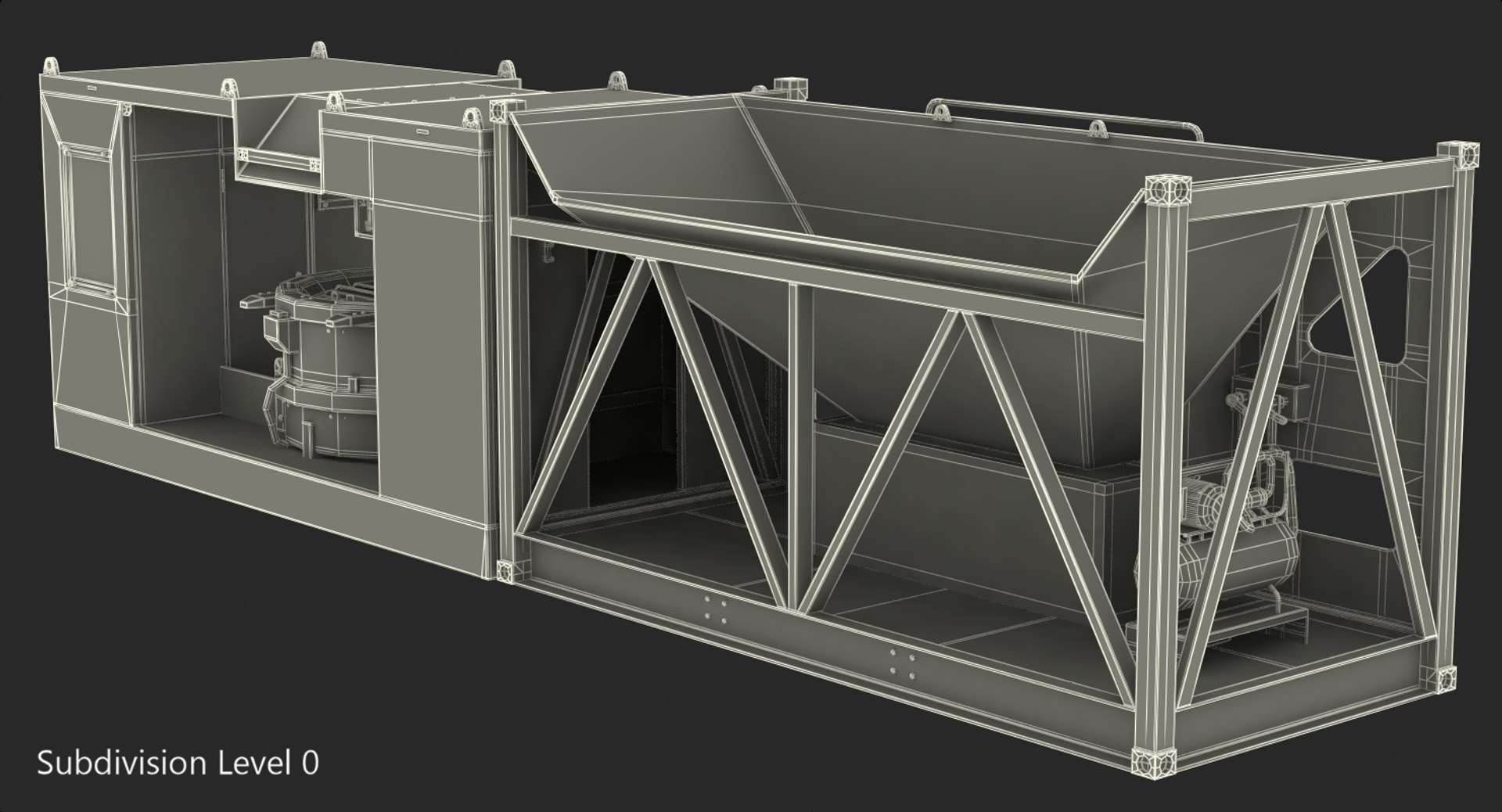 Mobile concrete batching plant 3D model - TurboSquid 1410137