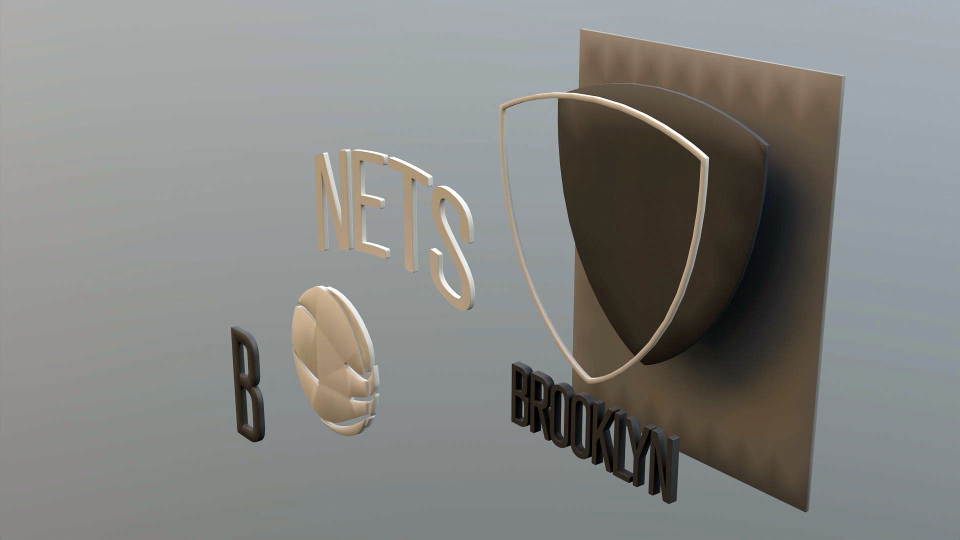 Brooklyn Nets Team Logo Printable And Renderable Model - TurboSquid 2222688