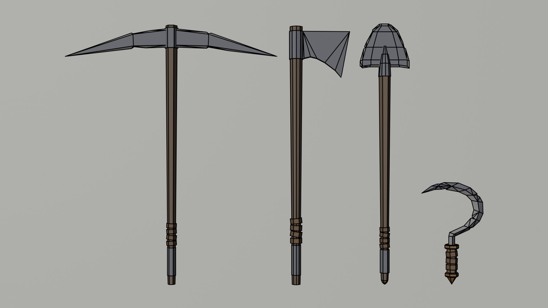 Cartoon medieval weapons asset 3D - TurboSquid 1704374