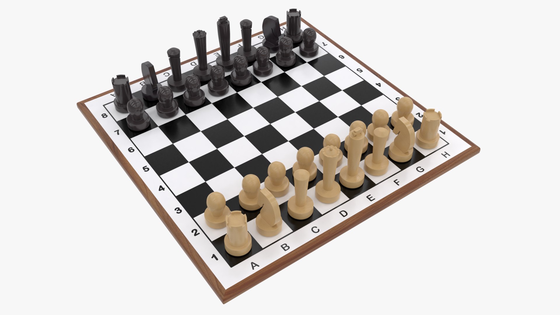 3D Model Wooden Chess Set - TurboSquid 1740329