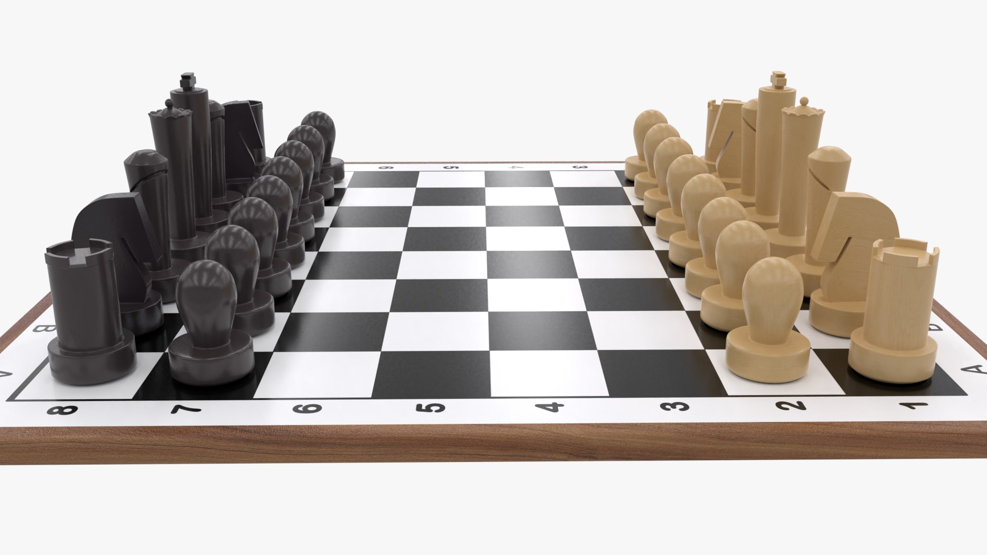 3D Model Wooden Chess Set - TurboSquid 1740329