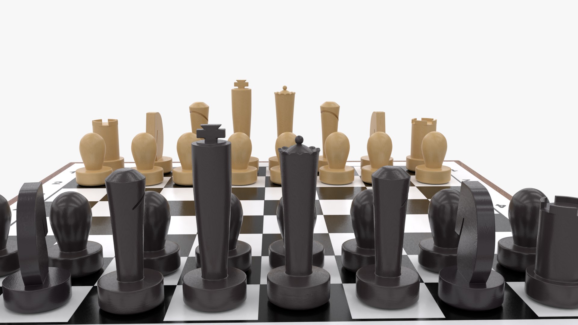 3D Model Wooden Chess Set - TurboSquid 1740329