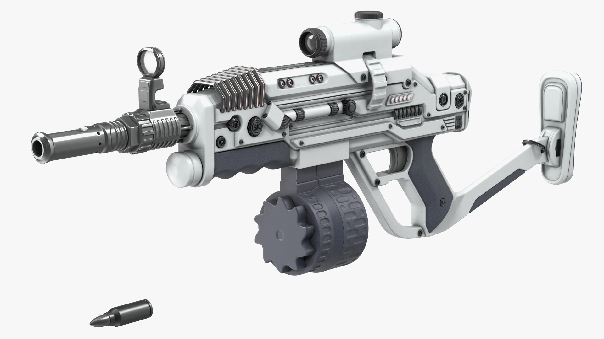 Futuristic Rifle With Bullet 3D Model - TurboSquid 2169159