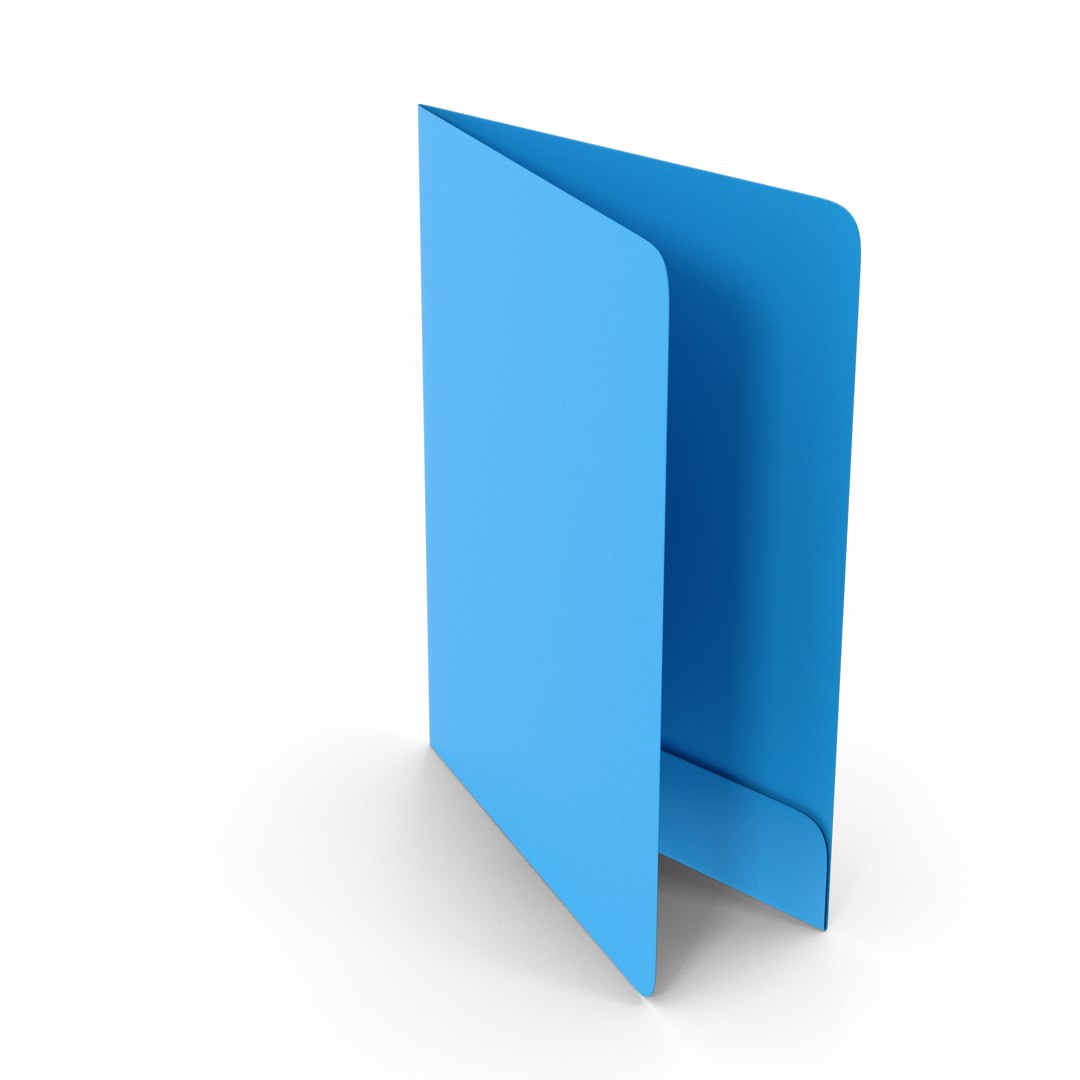 Blue File Folder 3D Model - TurboSquid 2340687