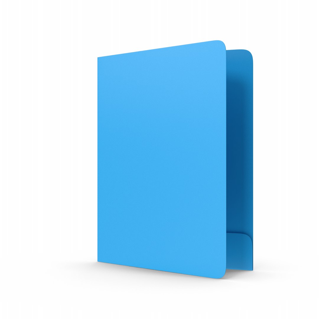 Blue File Folder 3D Model - TurboSquid 2340687