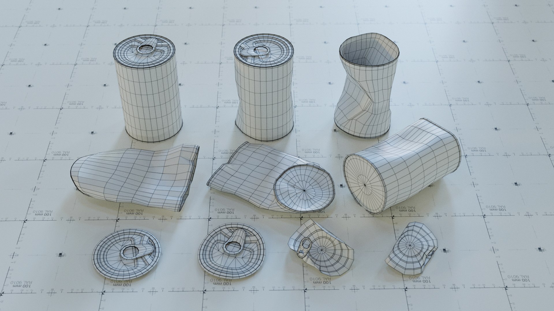 Cans Food 6 Types 3D Model - TurboSquid 1445834