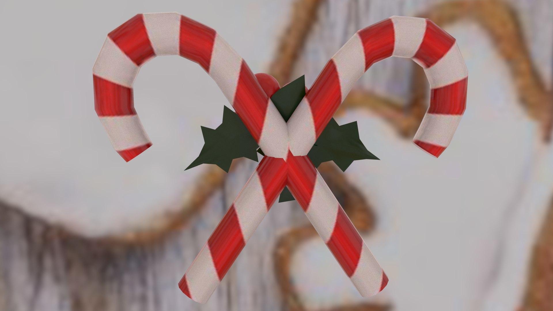 3D Christmas Candy Cane - TurboSquid 1987544