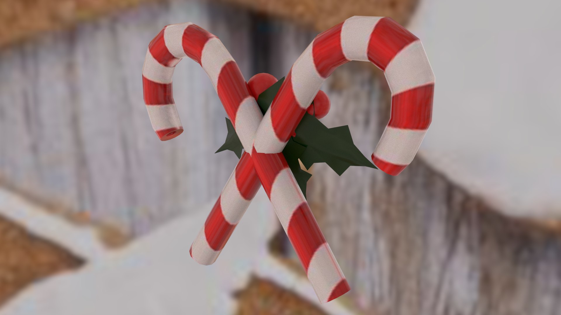 3D Christmas Candy Cane - TurboSquid 1987544