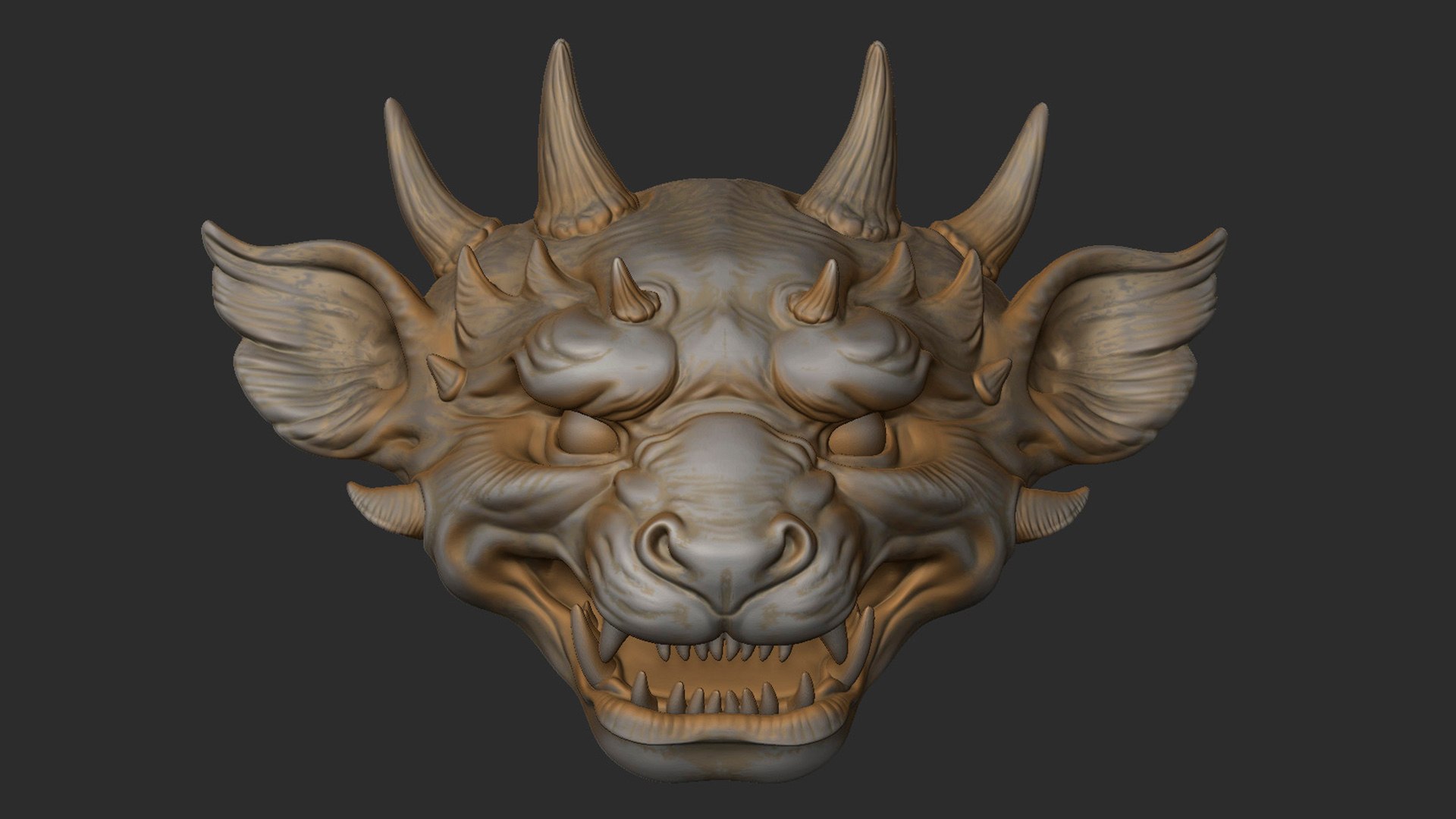 3D Dragon Mask - 3D Sculpting - TurboSquid 2358284