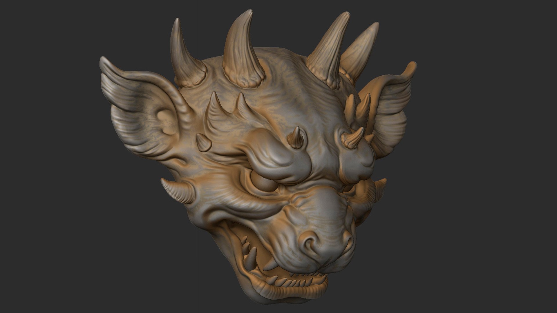 3D Dragon Mask - 3D Sculpting - TurboSquid 2358284