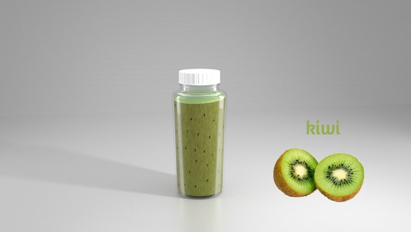 3D glass bottle fruit juices model - TurboSquid 1449640