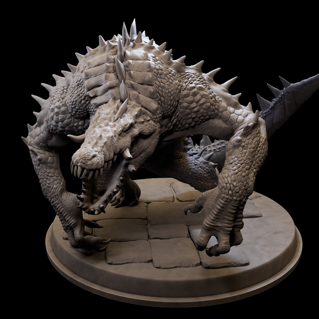 3D Crocodile Mutant 3d Printable Model - TurboSquid 2135624