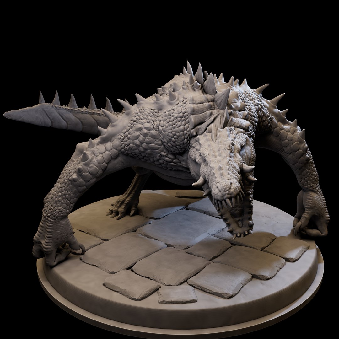 3D Crocodile Mutant 3d Printable Model - TurboSquid 2135624