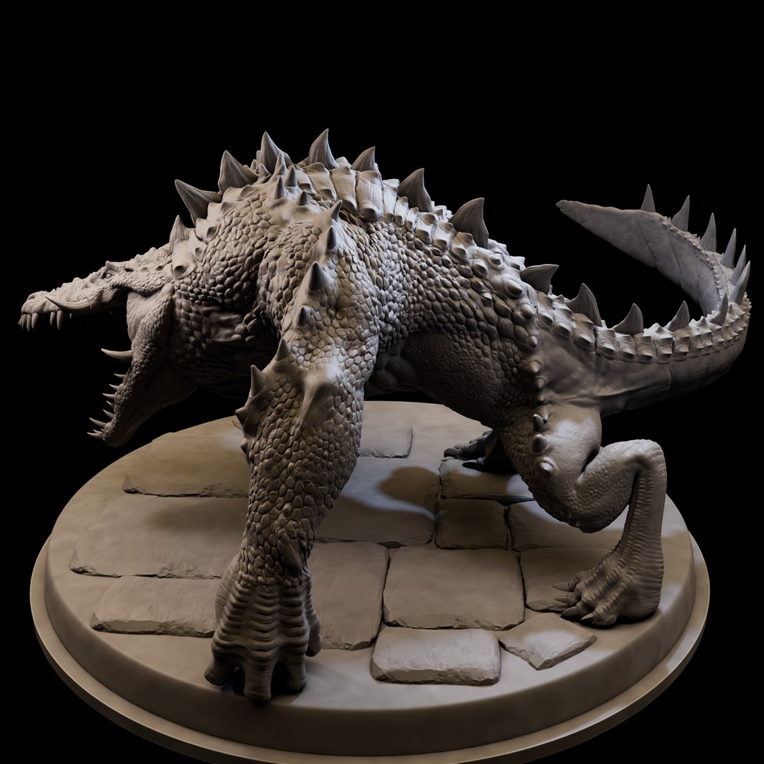 3D Crocodile Mutant 3d Printable Model - TurboSquid 2135624