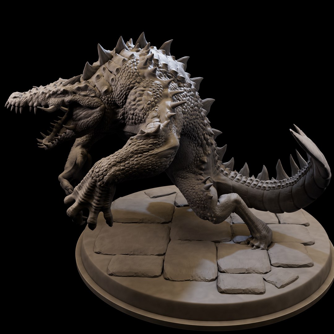 3D Crocodile Mutant 3d Printable Model - TurboSquid 2135624