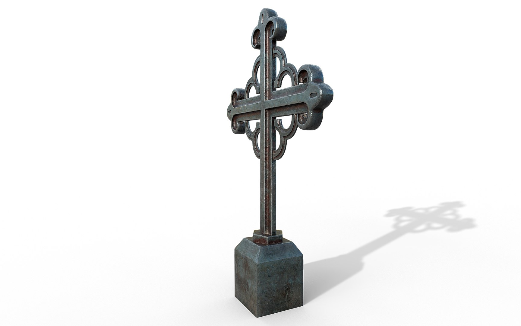 3D Model Metalic Grave Cross - TurboSquid 2071429
