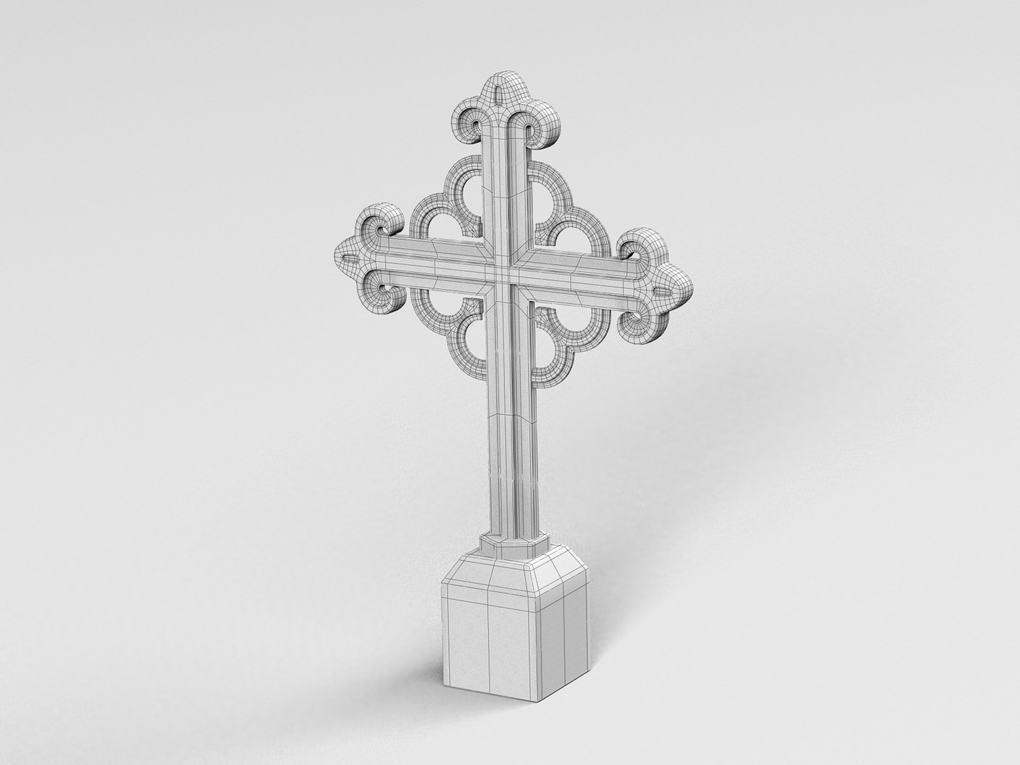3D Model Metalic Grave Cross - TurboSquid 2071429