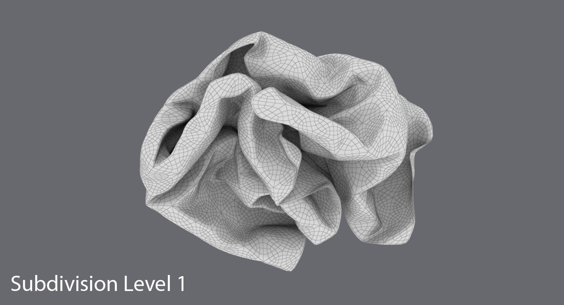 3d model 5 pound note crumpled