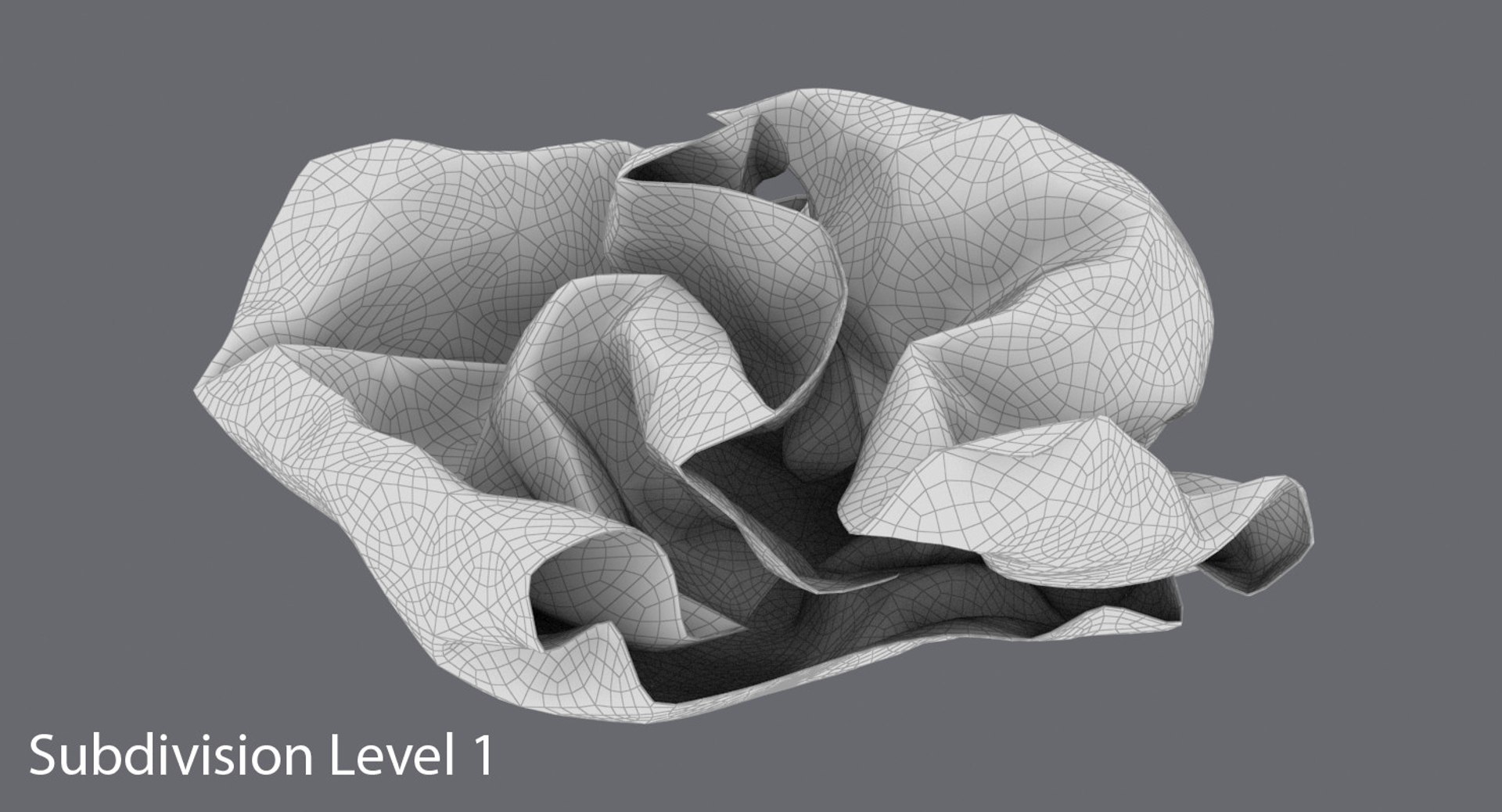 3d model 5 pound note crumpled