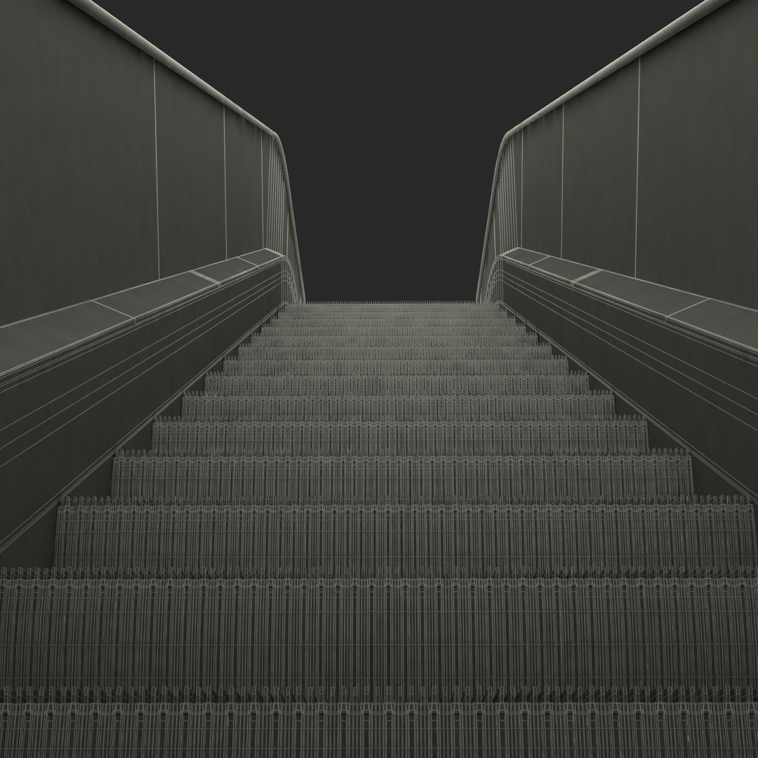 escalator build 3d model