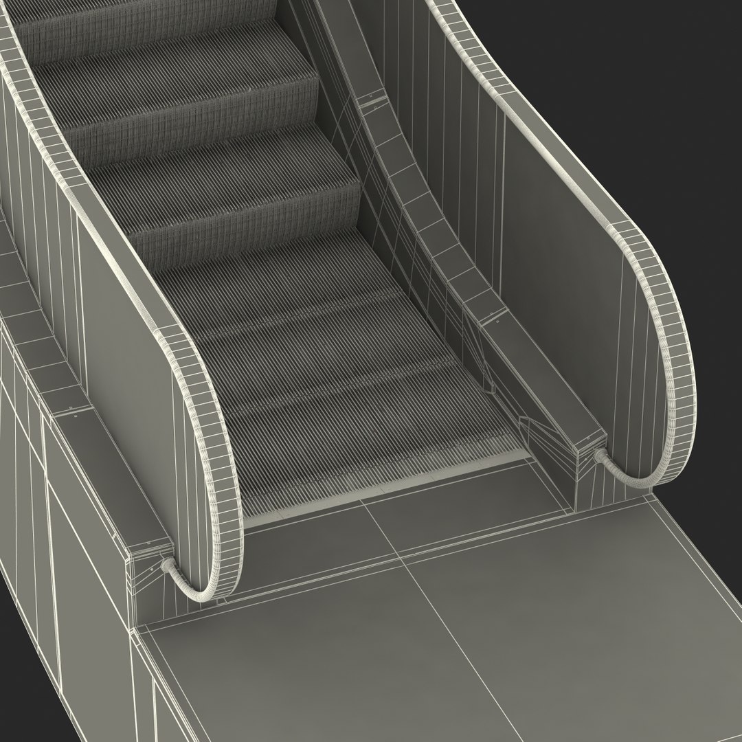 escalator build 3d model