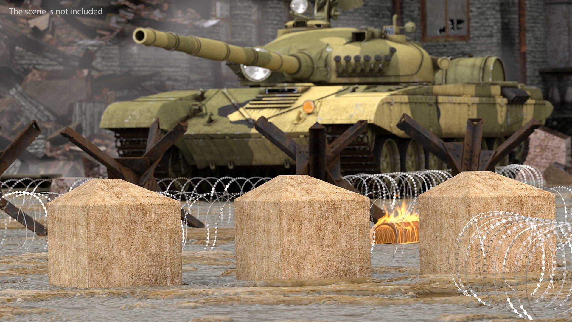 3D Concrete Anti Tank Obstacle - TurboSquid 1606868