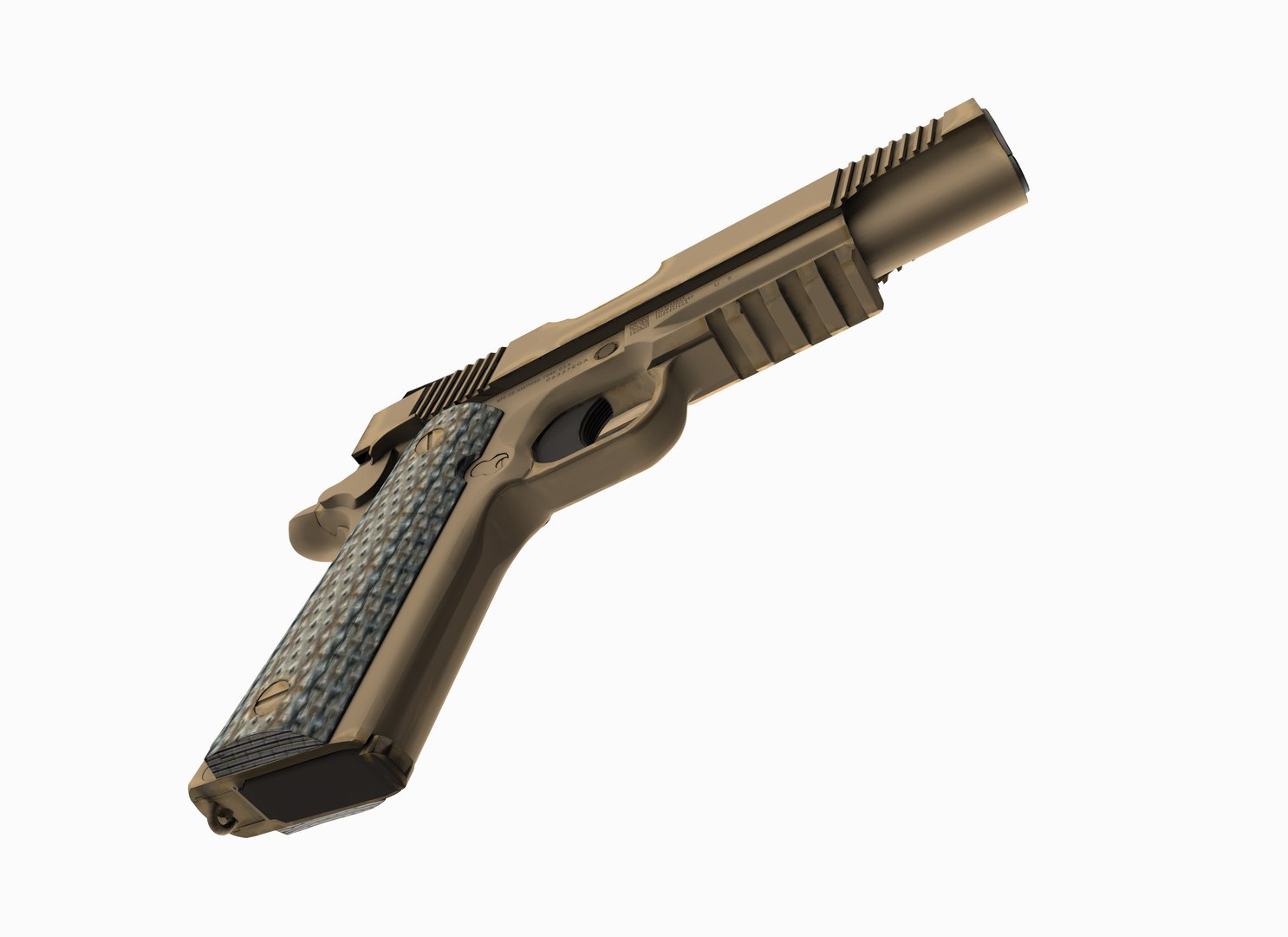 Military Colt M45a1 3d Obj