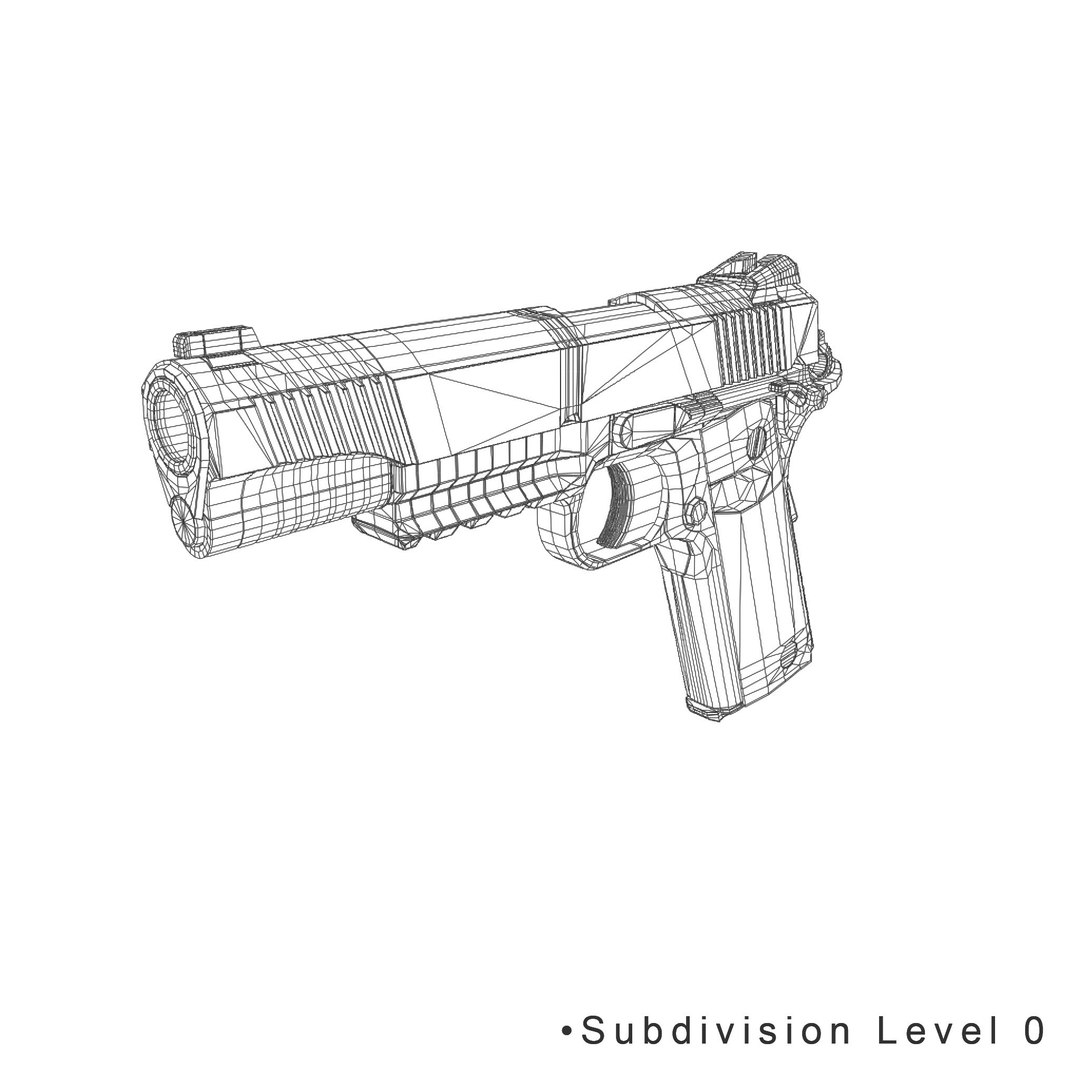 Military Colt M45a1 3d Obj