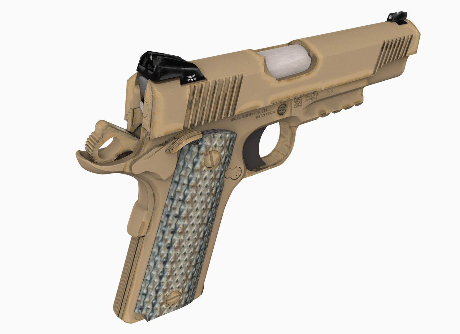 Military Colt M45a1 3d Obj