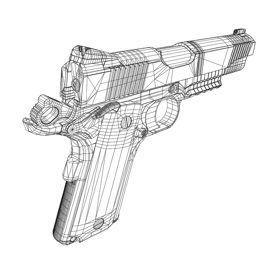 Military Colt M45a1 3d Obj