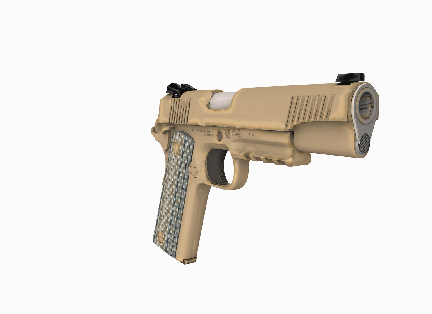 Military Colt M45a1 3d Obj