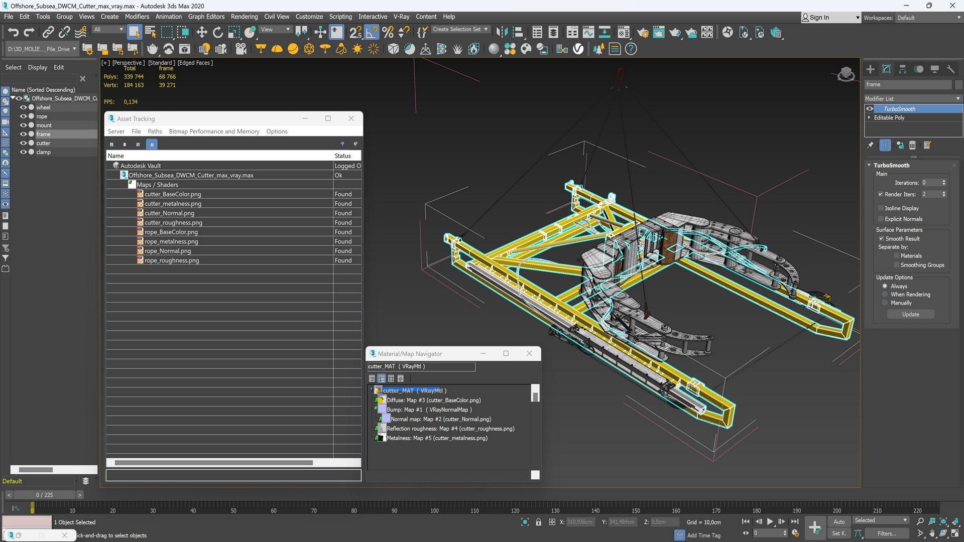 3D Offshore Subsea DWCM Cutter - TurboSquid 2329737