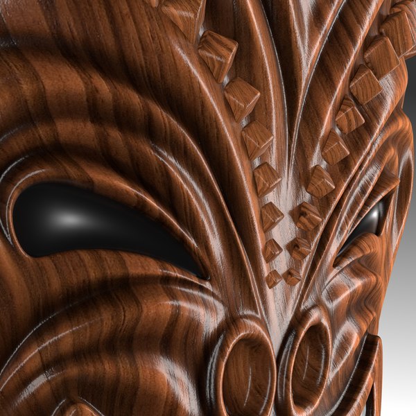 3d tiki mask